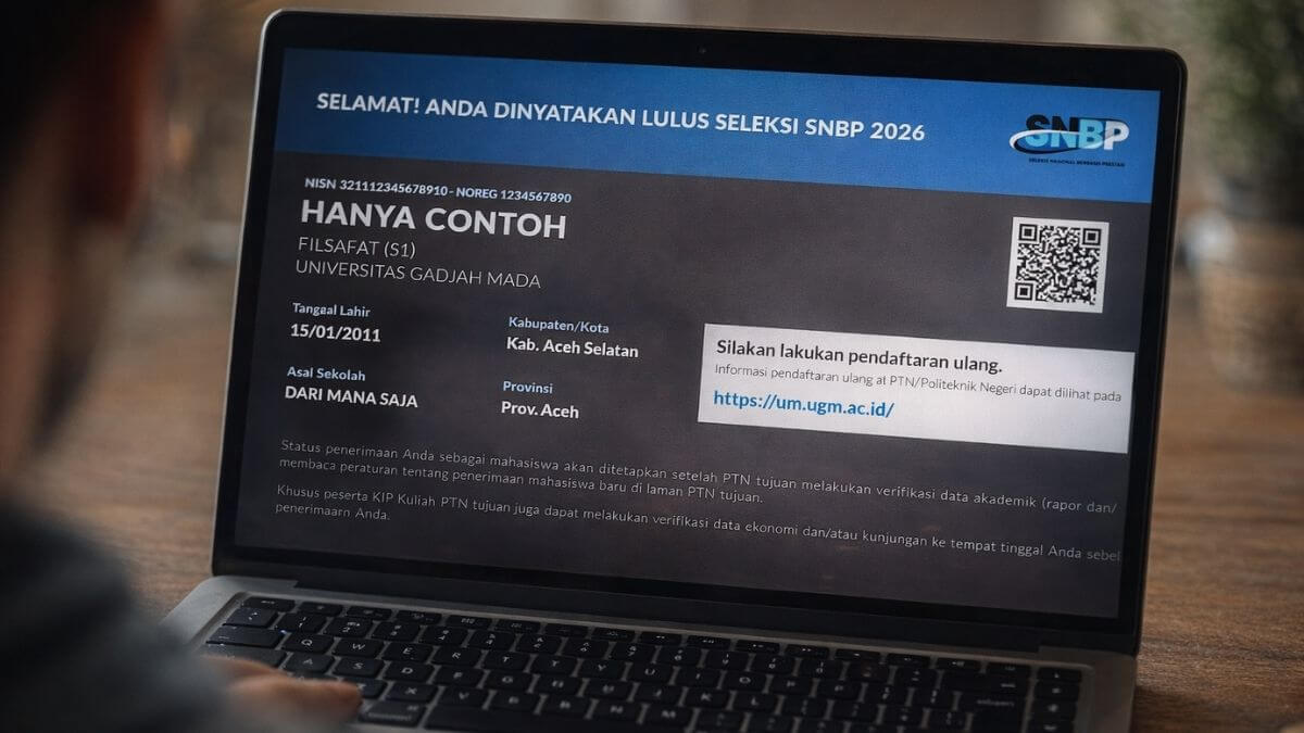 Begini Tampilan Lolos dan Tidak Lolos SNBP 2026, Peserta Wajib Tahu ...